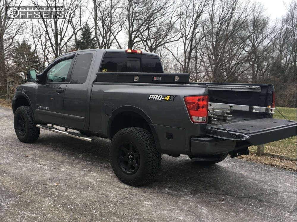 2015 Nissan Titan with 18x9 -12 Fuel Ripper and 305/65R18 Falken ...