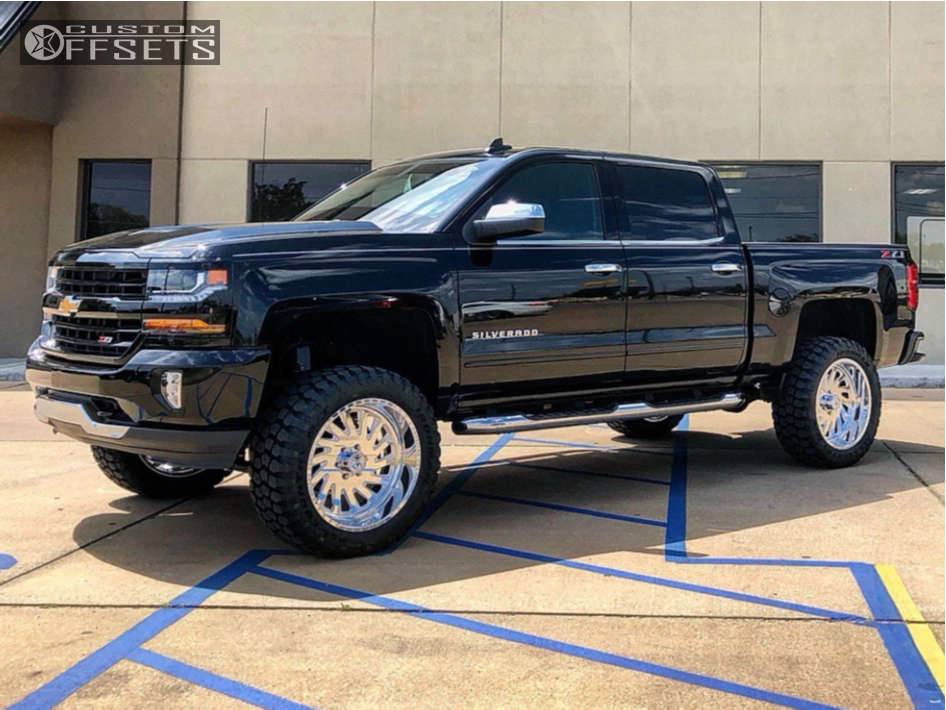 2018 Chevrolet Silverado 1500 with 22x10 -25 American Force Switch Ss and 35/12.5R22 Ironman All ...