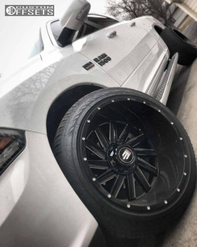 2013 Ram 1500 with 22x14 -76 American Truxx Striker and 305/45R22 ...