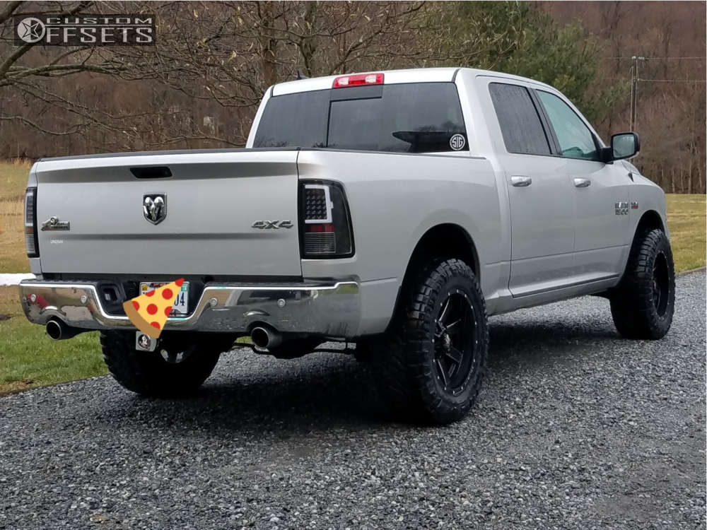 2015 Ram 1500 with 20x10 -19 Ballistic Rage and 35/12.5R20 Nitto Ridge ...