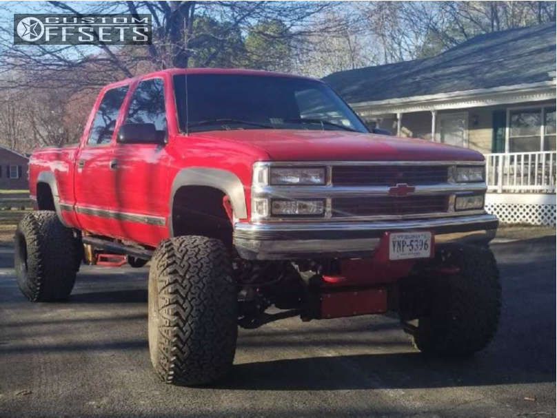 1999 Chevrolet K2500 with 15x14 -101 Bart Wheels Super Trucker and 40/ ...