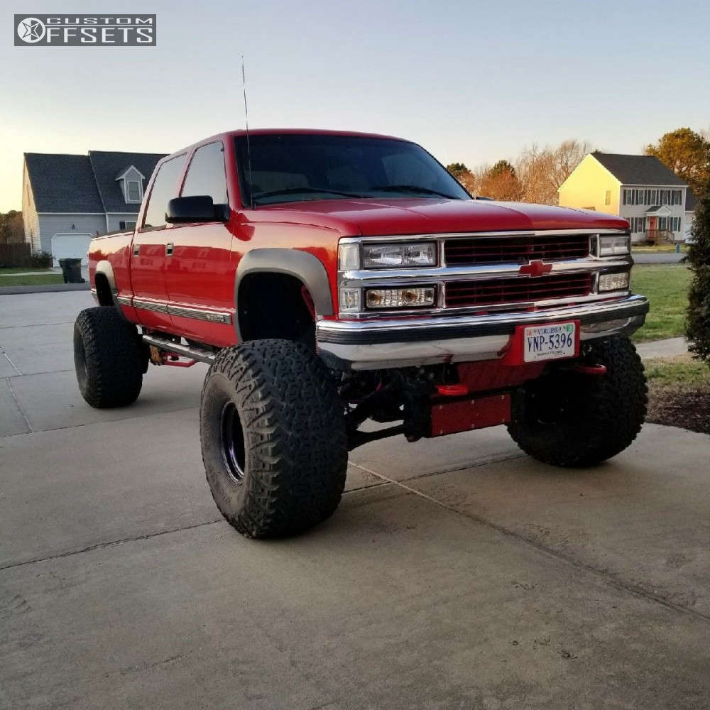 1999 Chevrolet K2500 with 15x14 -101 Bart Wheels Super Trucker and 40/ ...