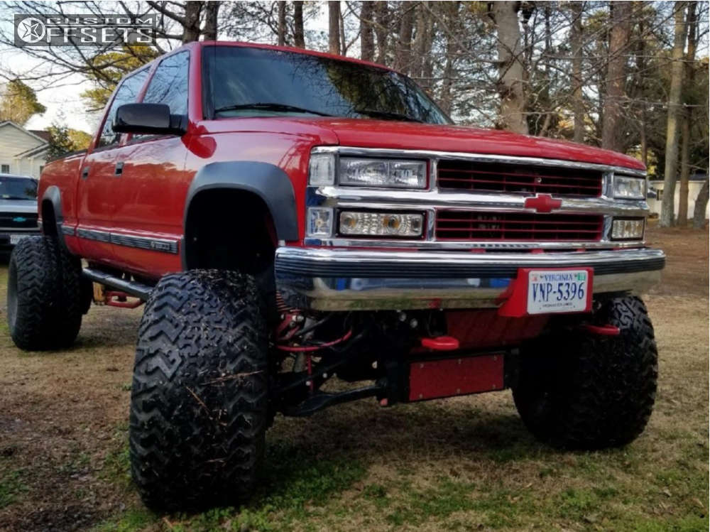 1999 Chevrolet K2500 with 15x14 -101 Bart Wheels Super Trucker and 40/ ...