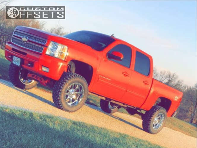 2013 Chevrolet Silverado 1500 with 20x10 -24 Fuel Maverick and 35/12 ...