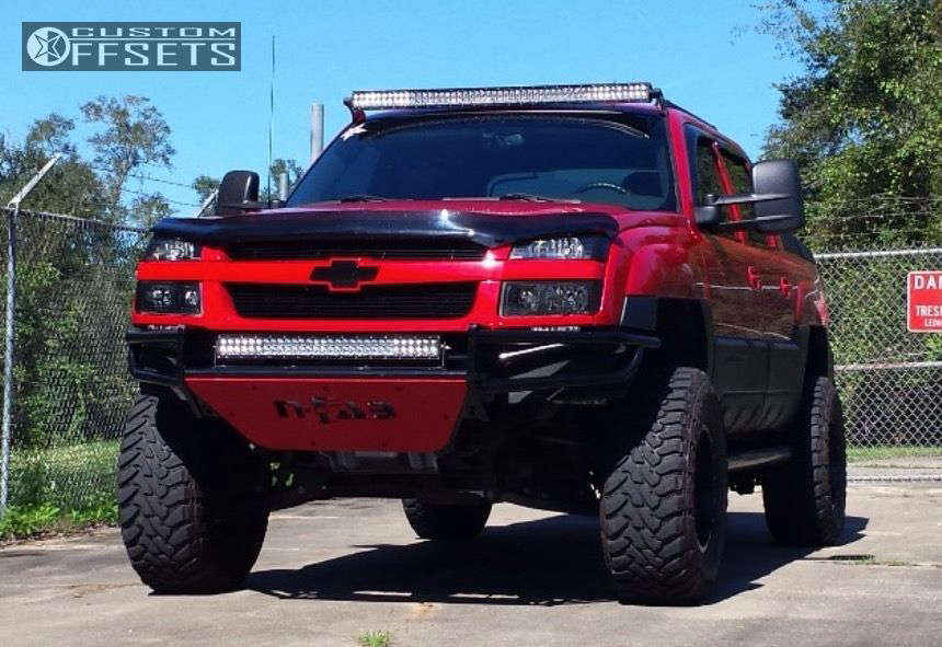 2002 Chevrolet Avalanche with 17x10 -24 Fuel Maverick and 35/12.5R17 ...