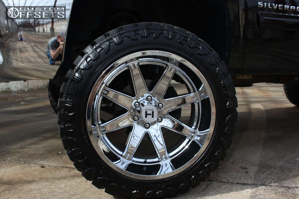2012 Chevrolet Silverado 1500 with 22x12 -44 Hostile Alpha and 35/12.5R22 Atturo Trail Blade Mt ...