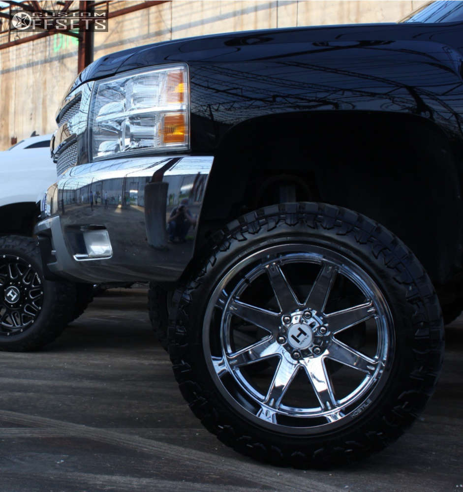 2012 Chevrolet Silverado 1500 with 22x12 -44 Hostile Alpha and 35/12.5R22 Atturo Trail Blade Mt ...