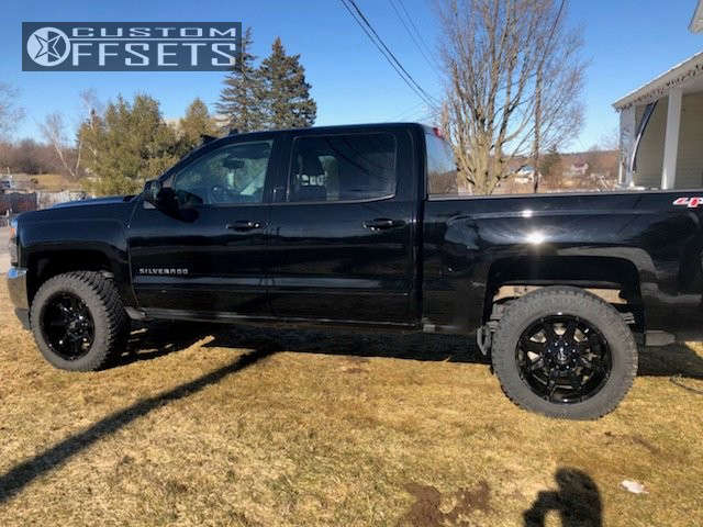 2017 Chevrolet Silverado 1500 with 20x10 -24 Fuel Coupler and 285/55R20 ...
