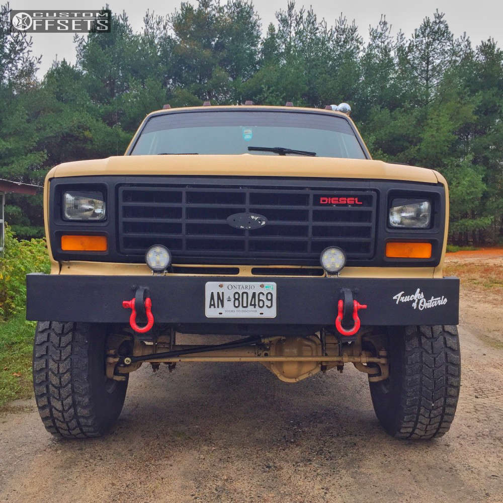 1986 Ford F-250 with 16x10 -25 Axe Offroad 58 and 37/12.5R16 Goodyear ...