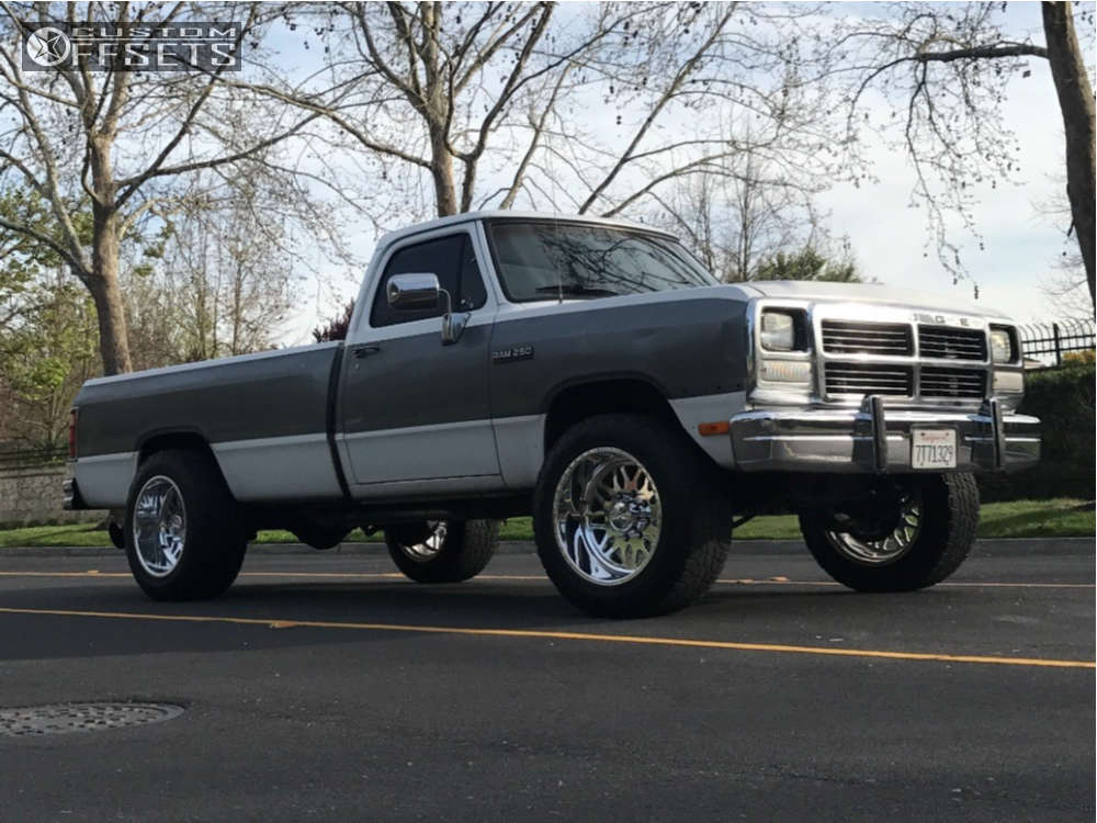 1992 Dodge D250 with 20x12 -40 American Force Trax Ss and 305/55R20 ...
