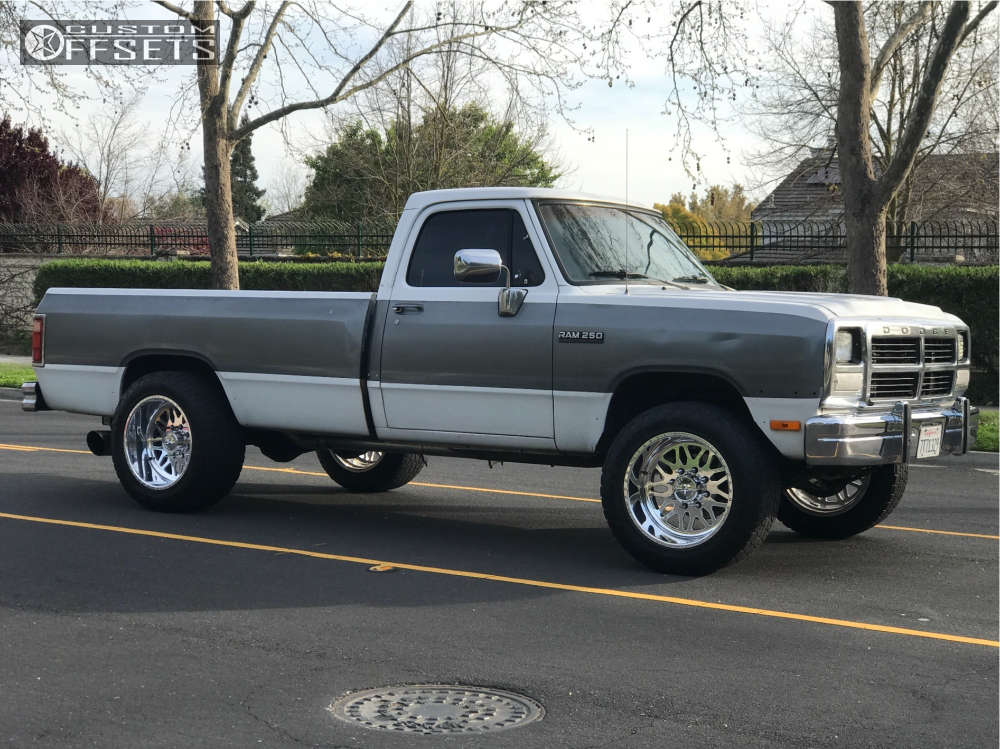 1992 Dodge D250 with 20x12 -40 American Force Trax Ss and 305/55R20 ...