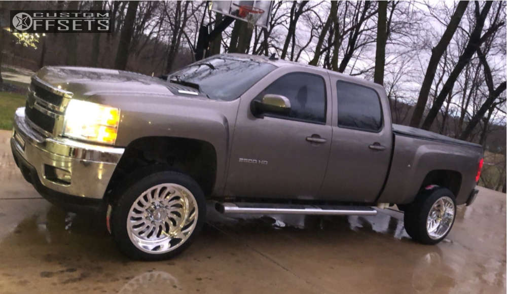 2012 Chevrolet Silverado 2500 HD with 22x12 -40 American Force Flex Ss ...