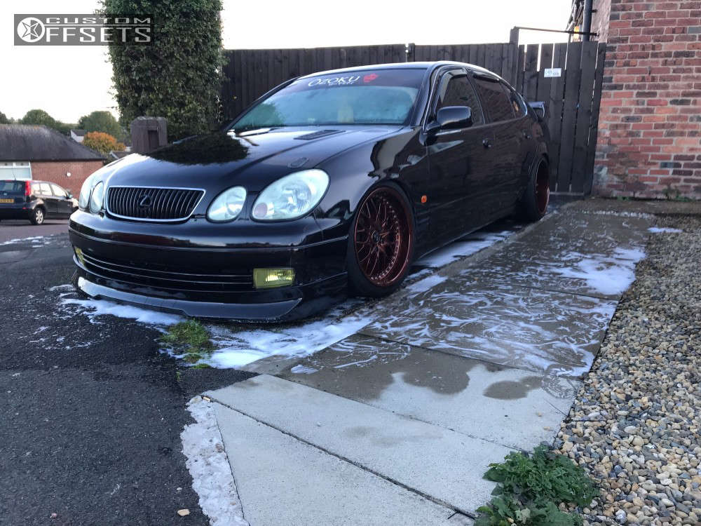 2000 Lexus GS300 with 18x10 0 Work Cr01 and 285/35R18 Bridgestone A/t ...