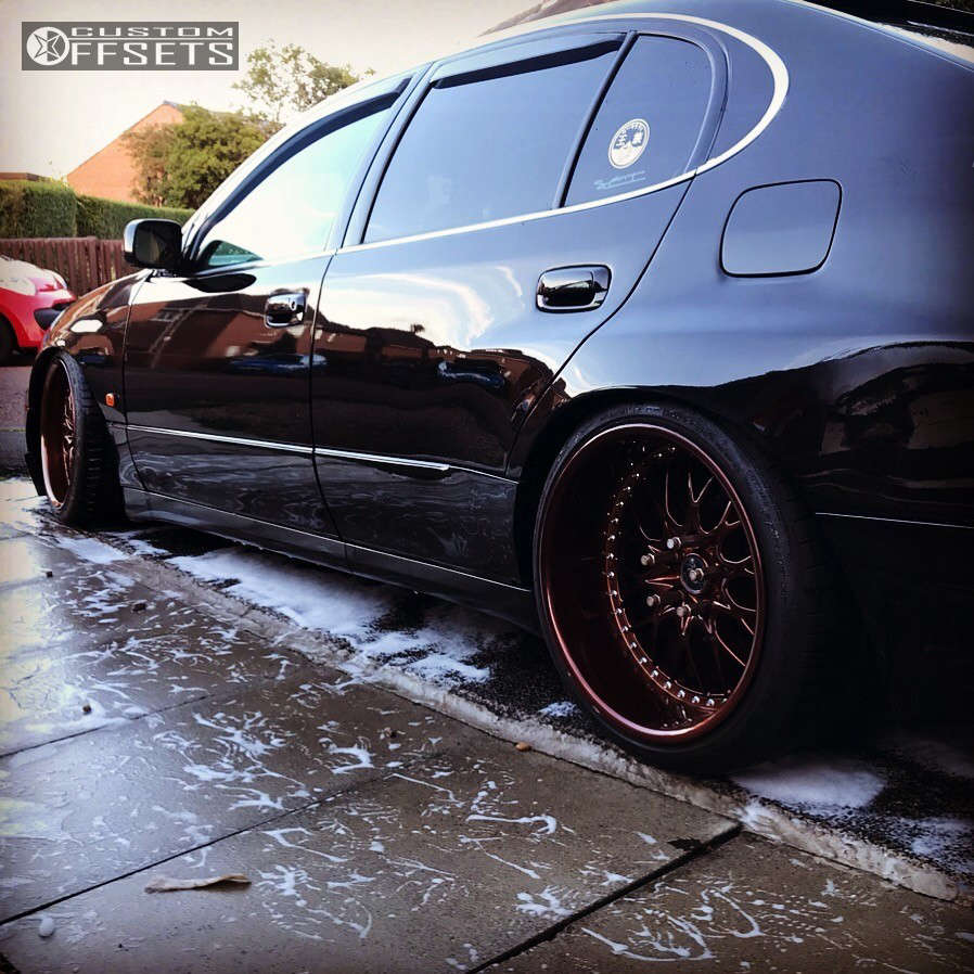 2000 Lexus GS300 with 18x10 0 Work Cr01 and 285/35R18 Bridgestone A/t ...