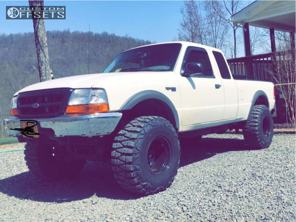 2000 Ford Ranger with 15x12 -63 Bart Wheels Super Trucker and 33/13 ...