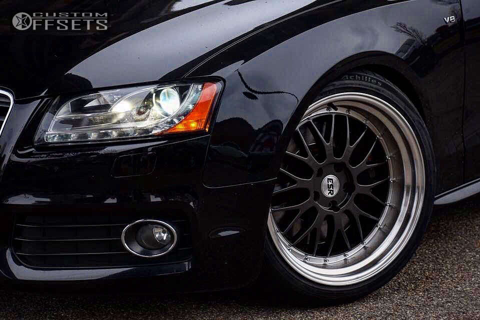 2012 Audi S5 with 19x10.5 22 ESR Sr05 and 255/35R19 Achilles Atr Sport ...