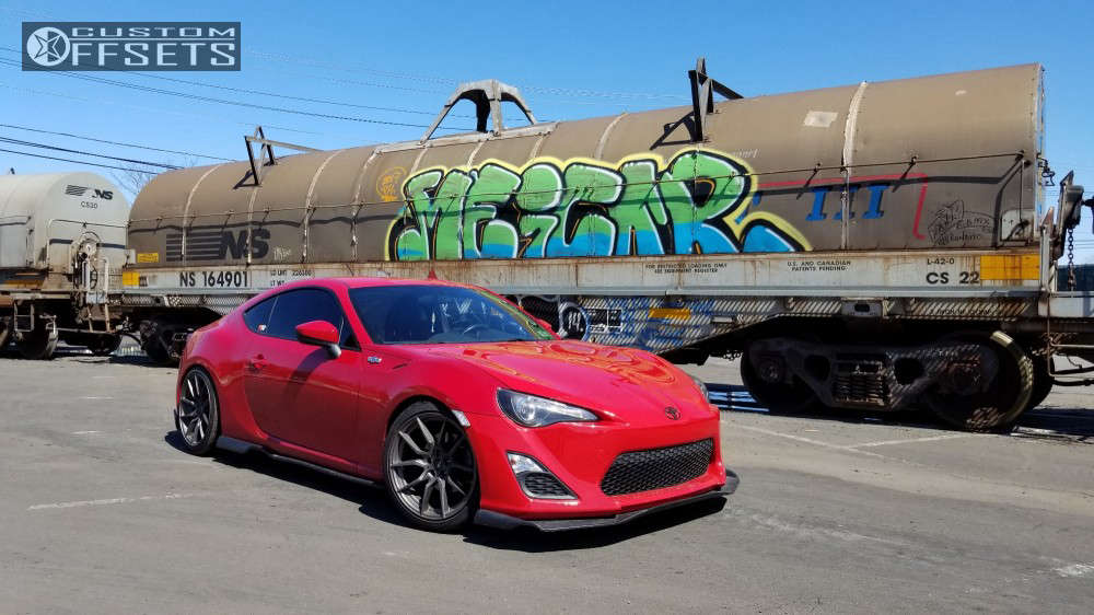 2013 Scion FR-S with 18x9.5 35 Option Lab R716 and 255/35R18 Firestone ...
