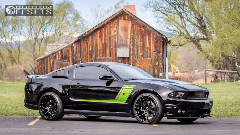 2012 Ford Mustang with 20x9 28 RTR 0.01 and 255/35R20 Nitto Invo and Lowering Springs | Custom ...