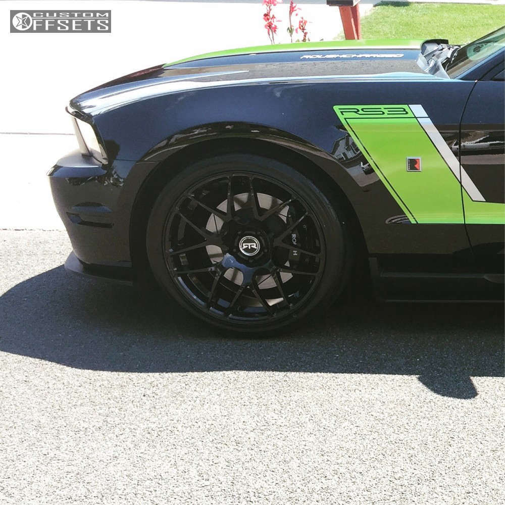 2012 Ford Mustang with 20x9 28 RTR 0.01 and 255/35R20 Nitto Invo and Lowering Springs | Custom ...