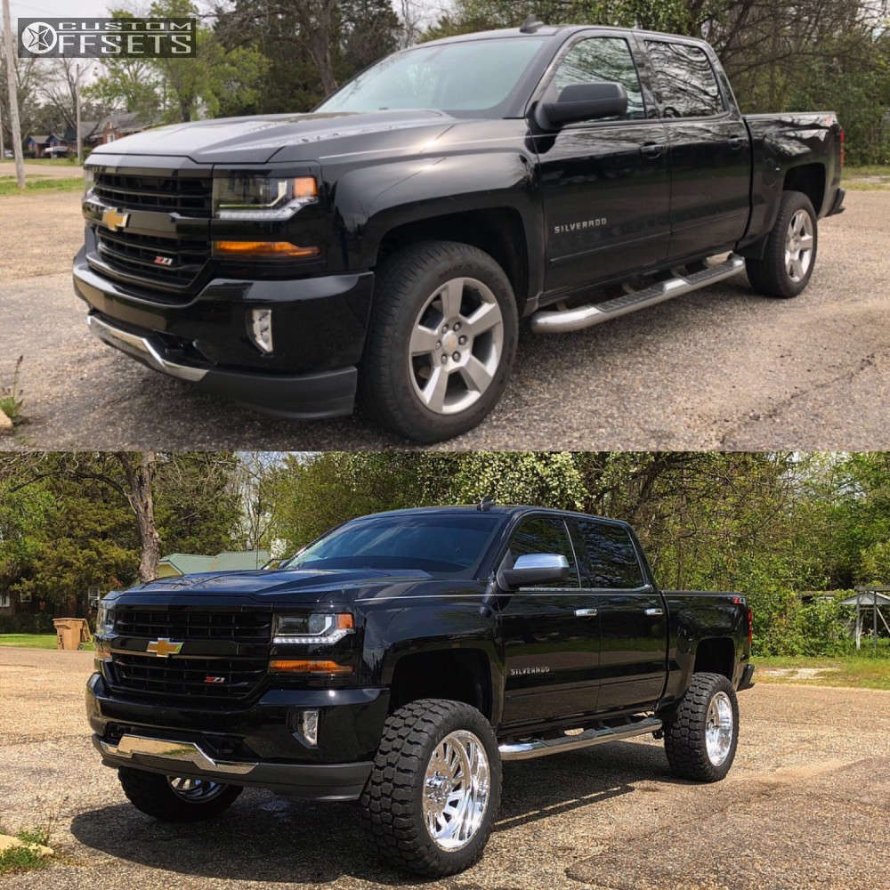 2018 Chevrolet Silverado 1500 with 22x10 -25 American Force Switch Ss and 35/12.5R22 Ironman All ...