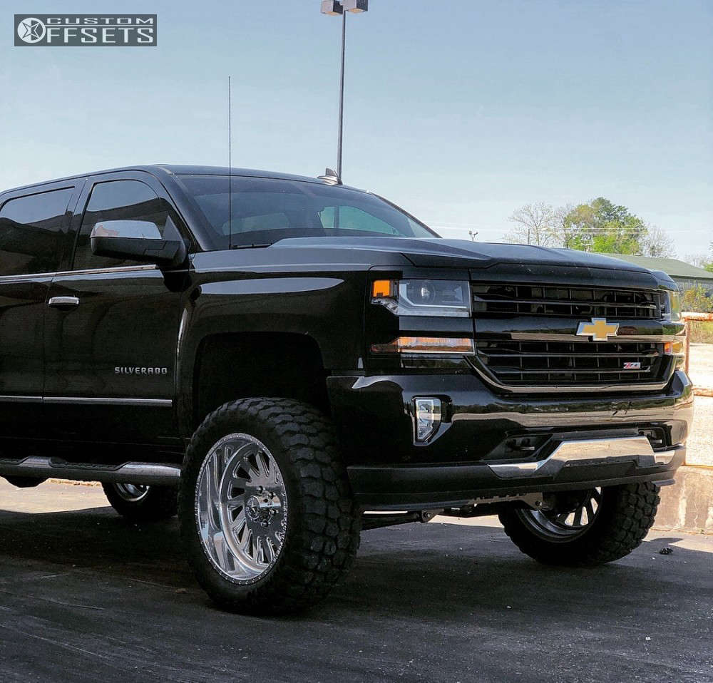 2018 Chevrolet Silverado 1500 with 22x10 -25 American Force Switch Ss and 35/12.5R22 Ironman All ...