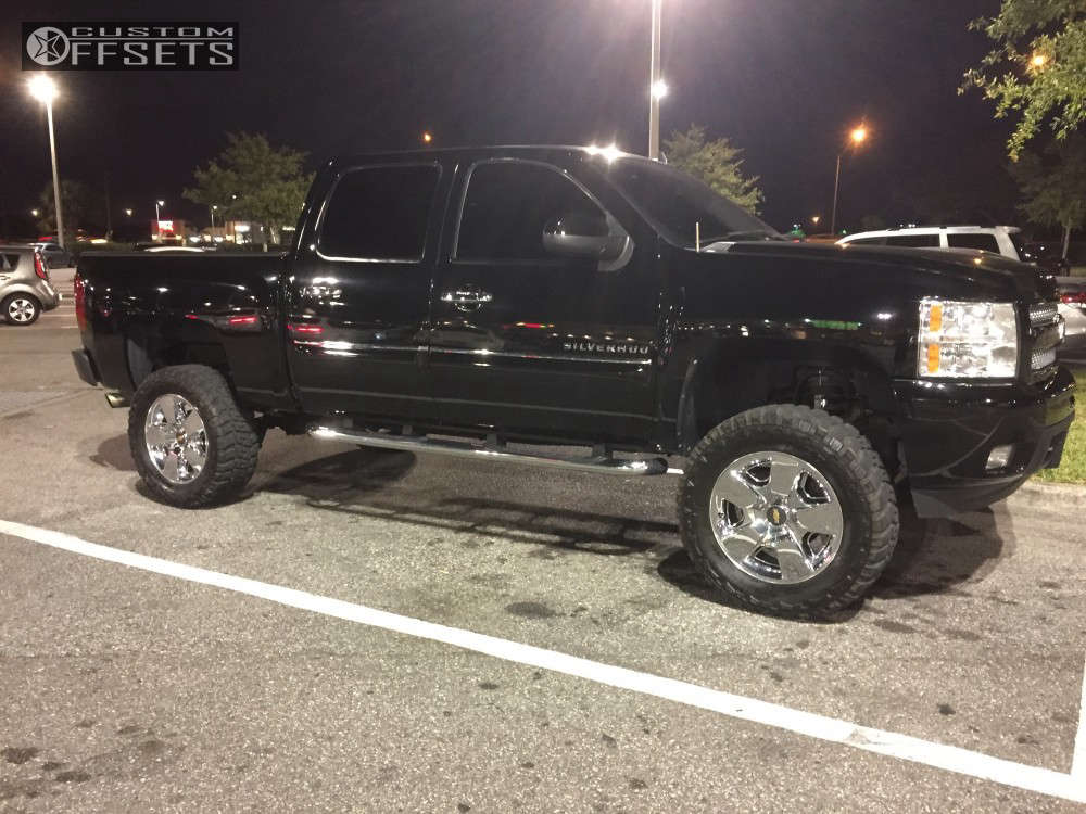 2011 Chevrolet Silverado 1500 with 20x8.5 31 OEM Wheels Spaced Out ...