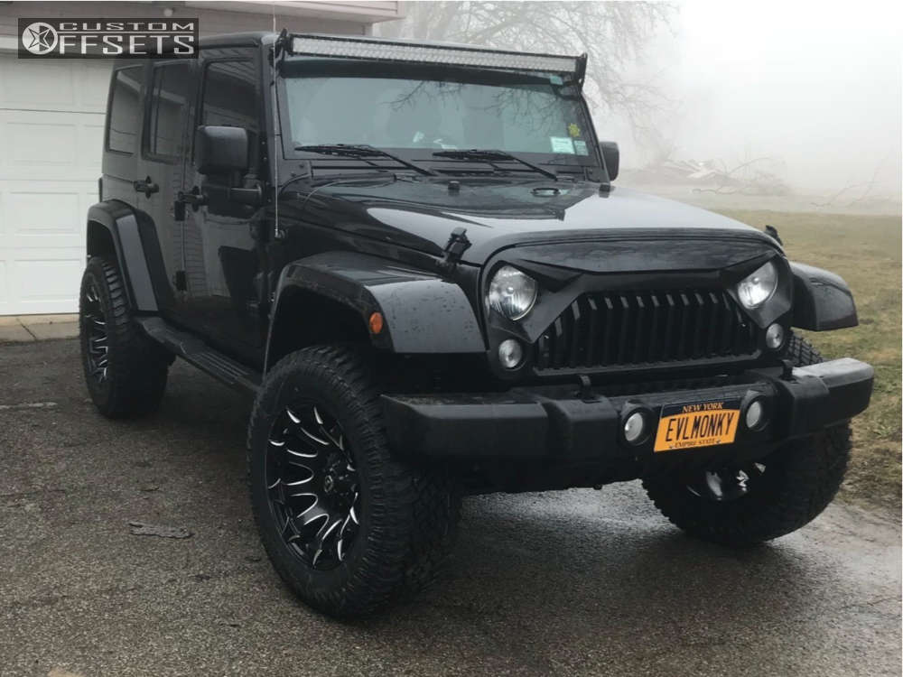 2017 Jeep Wrangler with 20x10 -18 Fuel Battle Axe and 35/12.5R20 Atturo ...