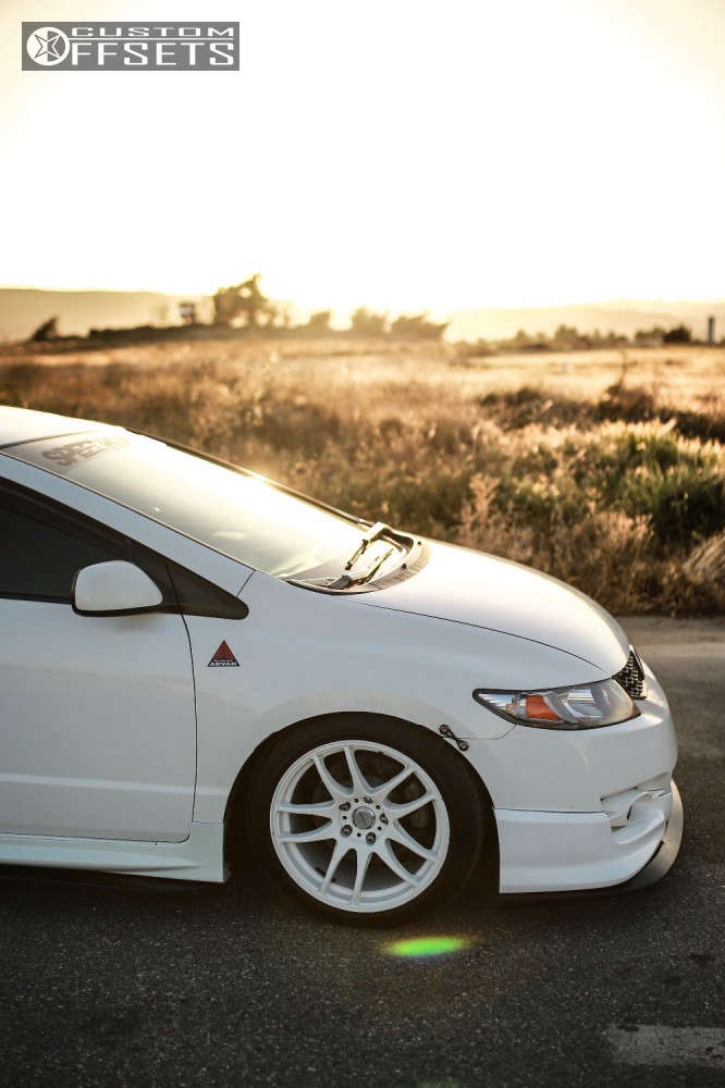 2009 Honda Civic with 17x9 35 Vordoven Forme 9 and 245/40R17 Hankook ...