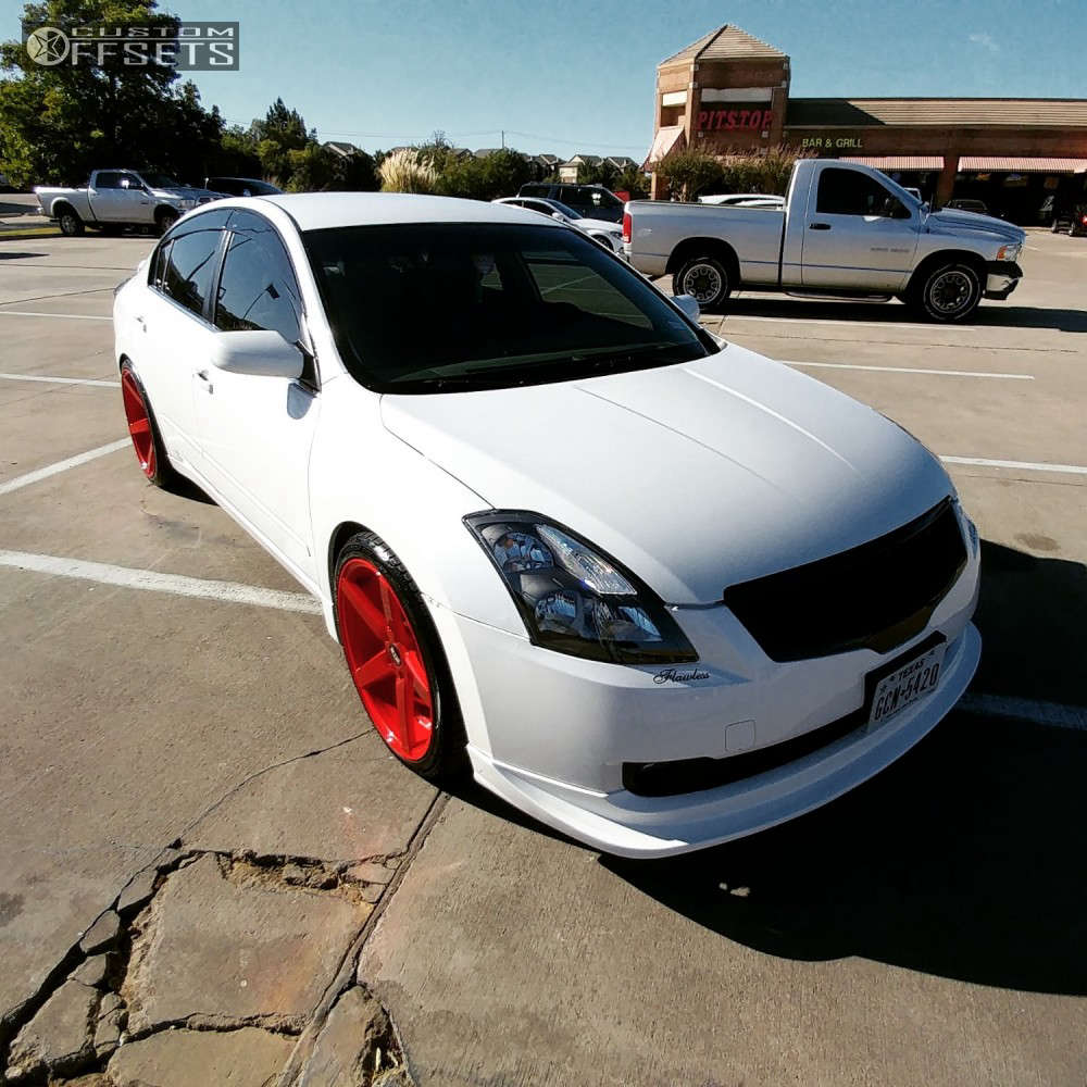 2009 Nissan Altima with 20x9.5 35 STR 607 and 255/30R20 Velozza and ...