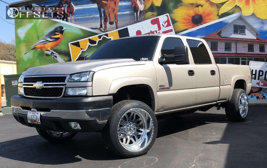 2006 Chevrolet Silverado 2500 HD with 22x12 -40 American Force Trax Ss ...