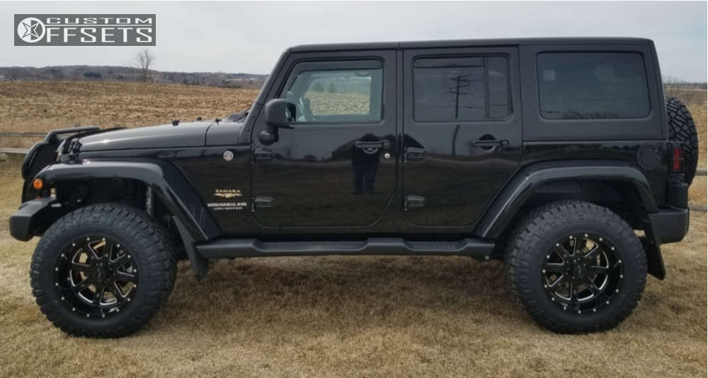 2015 Jeep Wrangler with 18x10 -13 Tuff T15 and 33/12.5R18 Nitto Ridge ...