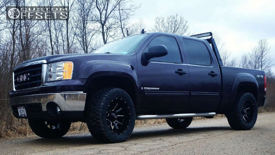 2008 GMC Sierra 1500 with 20x10 -25 Vision Bomb and 305/55R20 AMP ...