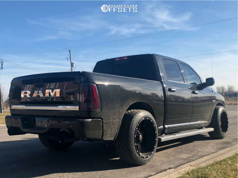 2017 Ram 1500 with 22x12 -44 Ballistic Rage and 305/45R22 Nitto NT420V ...