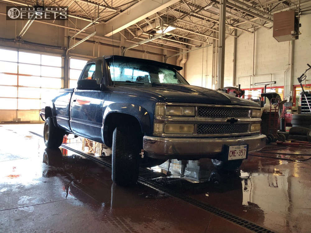 1997 Chevrolet C1500 with 15x10 -44 American Racing Ventura and 275 ...