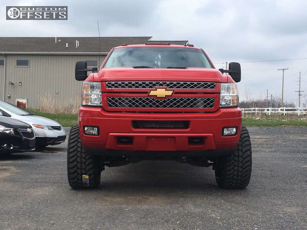 2012 Chevrolet Silverado 2500 HD with 22x14 -76 TIS 544BM and 325/50R22 AMP Mud Terrain Attack ...
