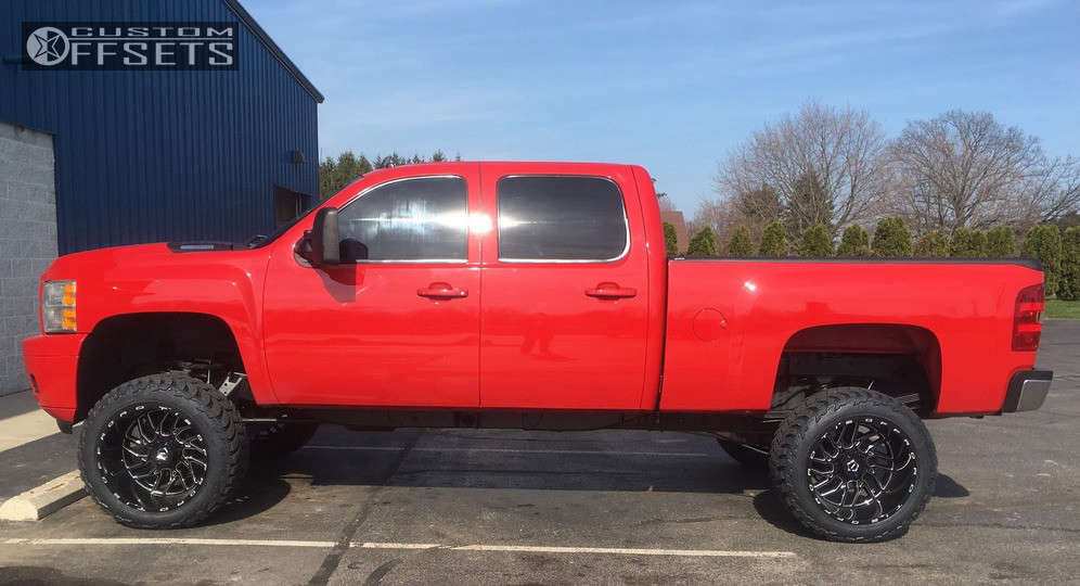 2012 Chevrolet Silverado 2500 HD with 22x14 -76 TIS 544BM and 325/50R22 AMP Mud Terrain Attack ...