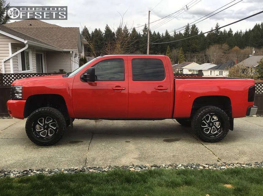 2008 Chevrolet Silverado 1500 with 20x10 -18 Fuel Flow and 305/55R20 ...
