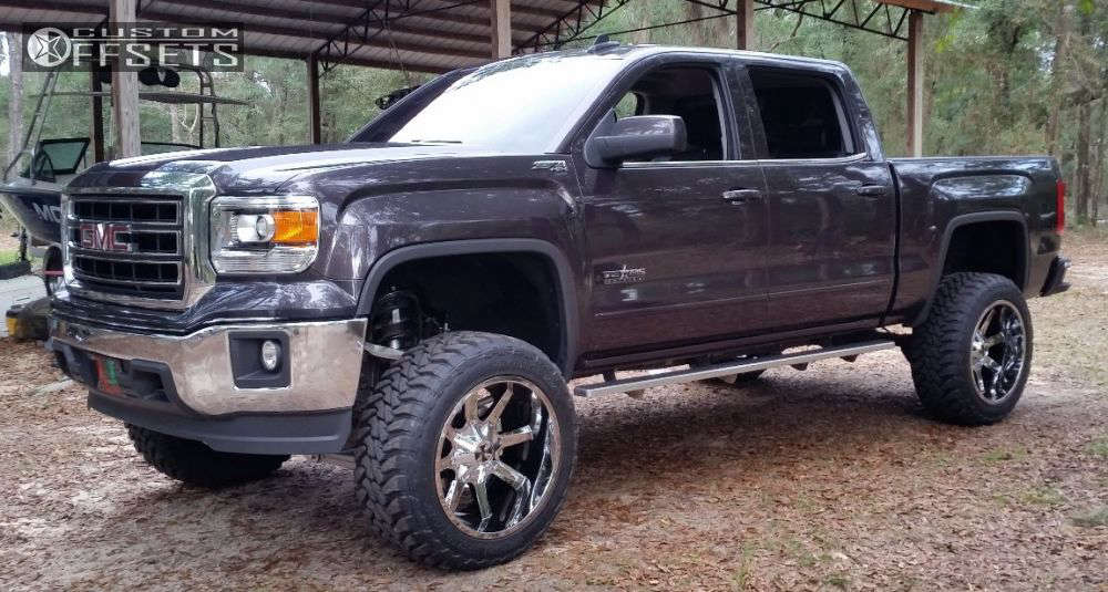 2015 GMC Sierra 1500 with 22x12 -44 Cali Offroad Busted and 35/12.5R22 ...