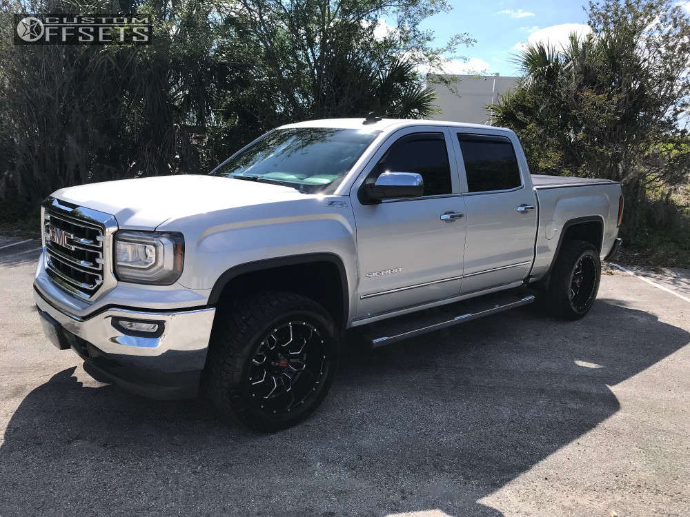 2017 GMC Sierra 1500 with 20x10 -24 Havok H109 and 285/55R20 Nitto ...