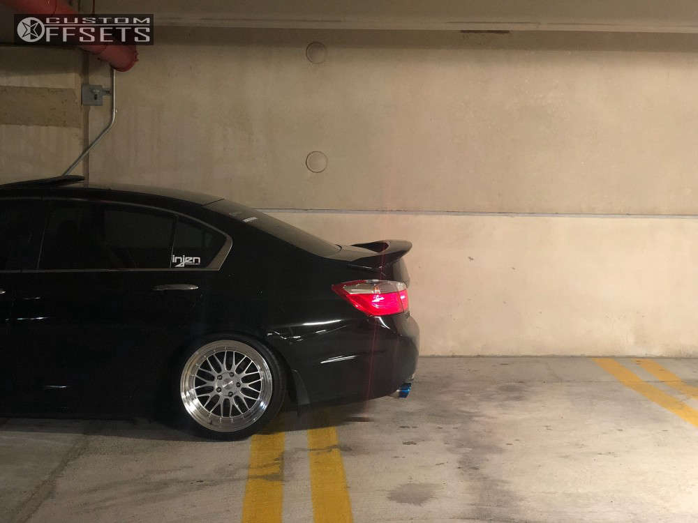 2015 Honda Accord with 18x9.5 35 ESR Sr05 and 225/40R18 Lionhart A/t ...