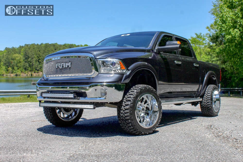 2016 Ram 1500 with 22x12 -44 RBP Glock and 35/12.5R22 Rockstar Mt and ...