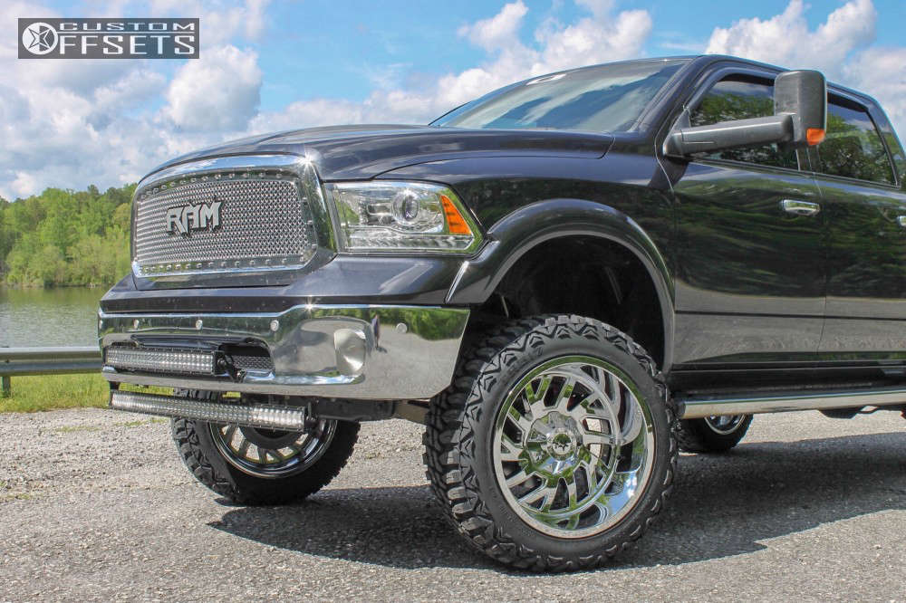 2016 Ram 1500 with 22x12 -44 RBP Glock and 35/12.5R22 Rockstar Mt and ...