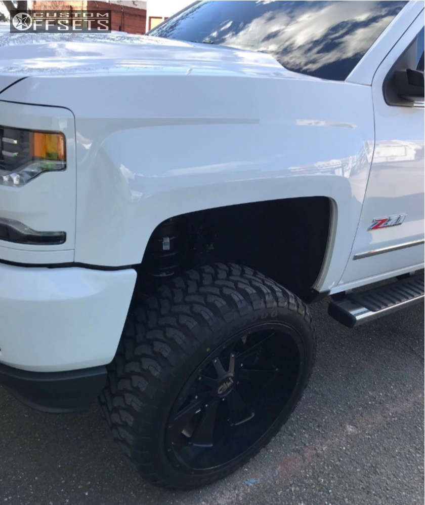2017 Chevrolet Silverado 1500 with 24x12 -44 Cali Offroad Distorted and ...