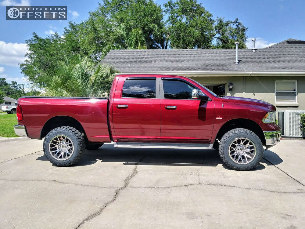 2017 Ram 1500 with 20x12 -44 Dropstars 654v and 35/12.5R20 Kumho Road ...
