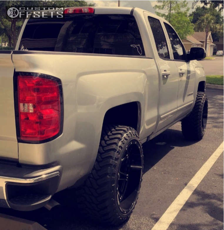 2017 Chevrolet Silverado 1500 with 22x12 -44 Hostile Alpha and 33/12 ...