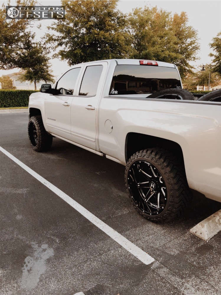 2017 Chevrolet Silverado 1500 with 22x12 -44 Hostile Alpha and 33/12 ...