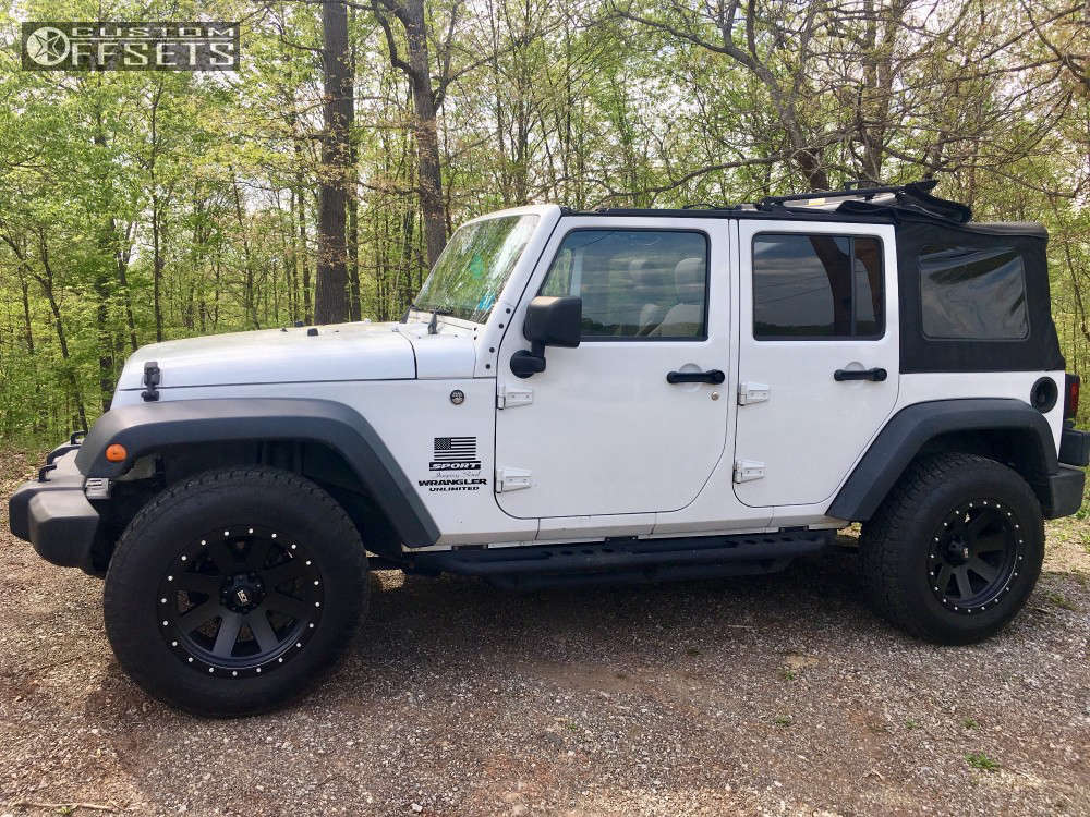 2013 Jeep Wrangler with 17x8.5 -6 Alloy Ion Style 134 and 285/70R17 ...