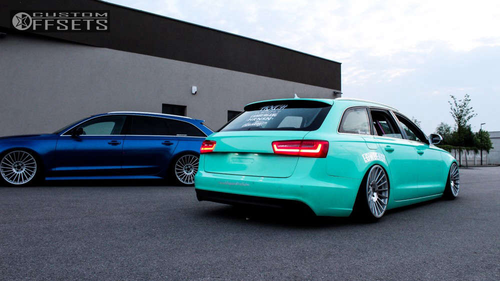 2013 Audi A6 with 19x10 35 Rotiform Ind and 225/35R19 Achilles Atr ...