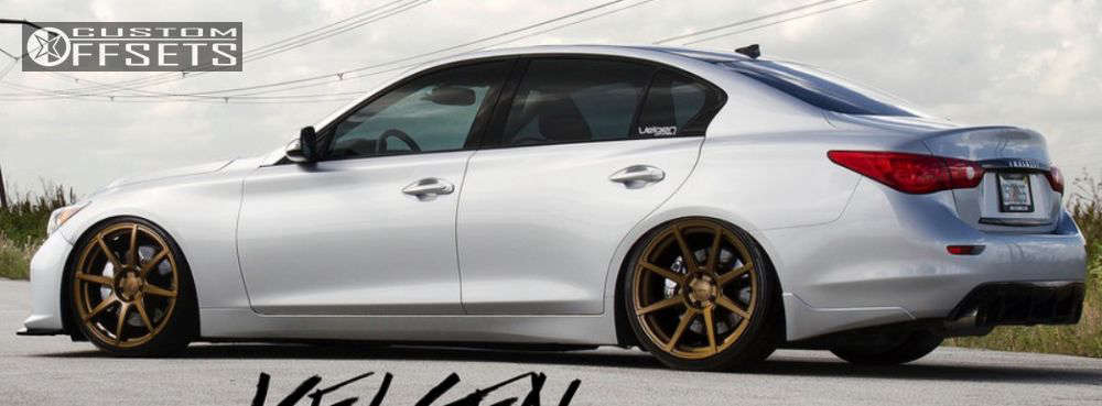 2014 INFINITI Q50 with 20x9 32 Velgen VMB8 and 245/30R20 Hankook V12 ...