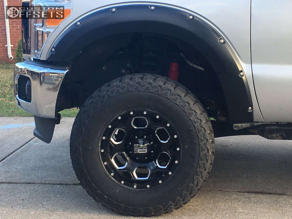 2012 Ford F-250 Super Duty with 17x10 -24 XD Xd813 and 315/70R17 Mickey ...